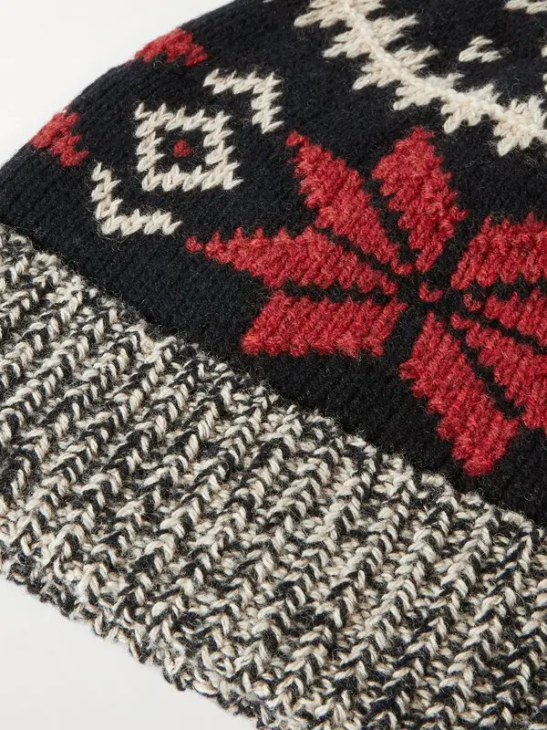 Polo Ralph Lauren Fair Isle Wool, Cotton, And Linen-blend Beanie