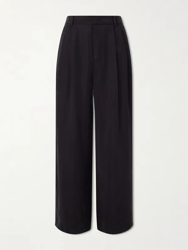 AMOMENTO Wide-leg Pleated Trousers