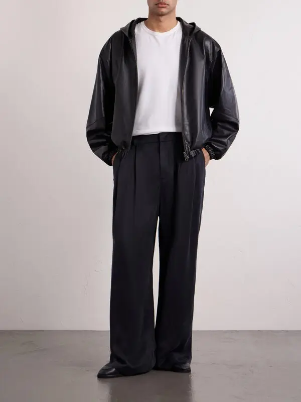 AMOMENTO Wide-leg Pleated Trousers
