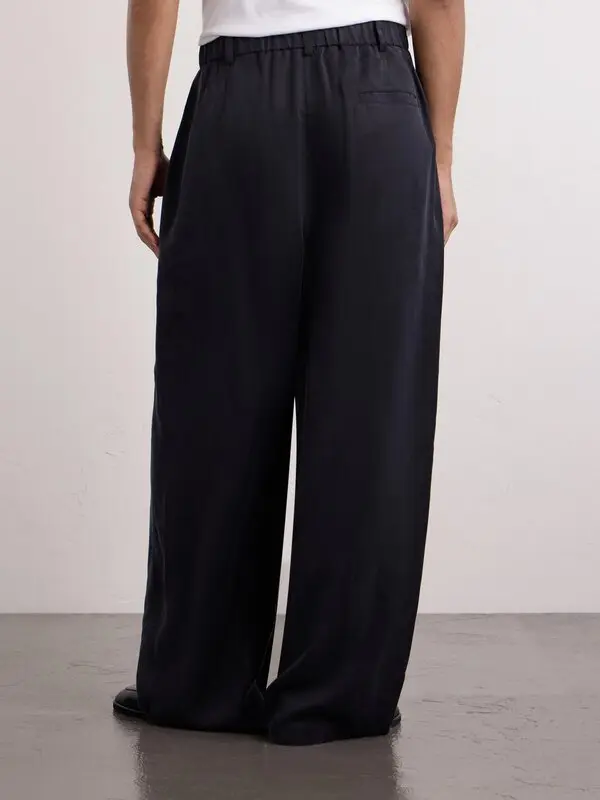 AMOMENTO Wide-leg Pleated Trousers