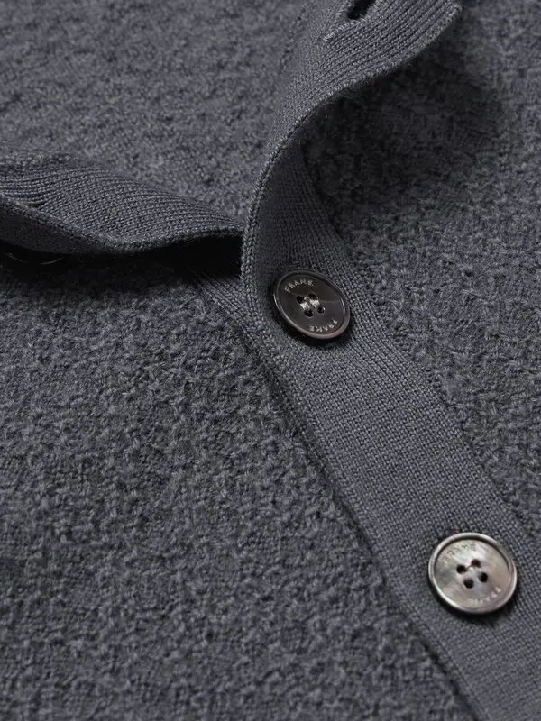 FRAME Wool Polo Sweater - Gray