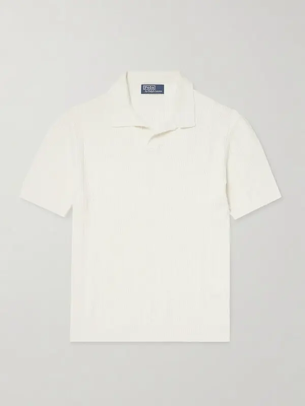 Polo Ralph Lauren Open-collar Ribbed Linen Polo Shirt