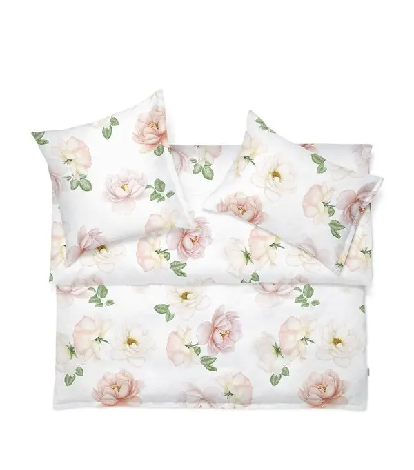 SCHLOSSBERG Cotton Rose-noblesse Super King Duvet Cover - White