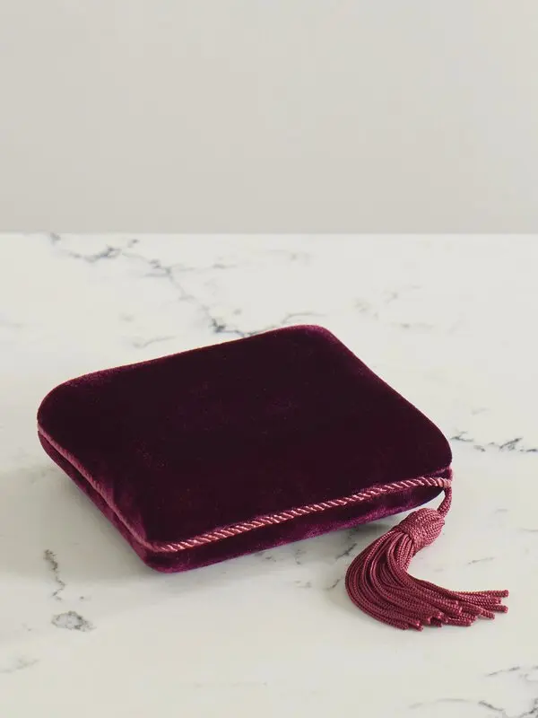 Sophie Bille Brahe Tasseled Jewelry Box - Burgundy