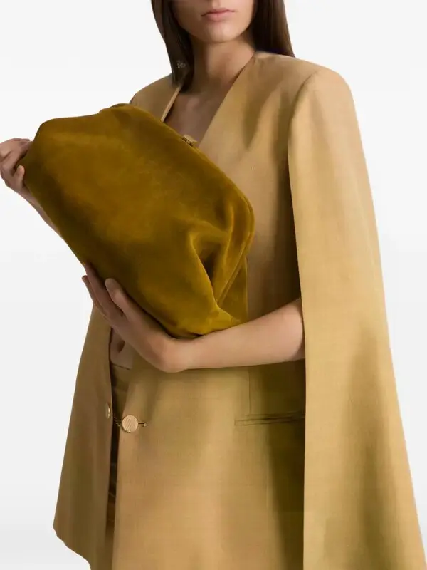 Alberta Ferretti Suede Clutch With Detachable Strap