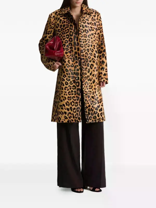 Alberta Ferretti Leopard Print Coat
