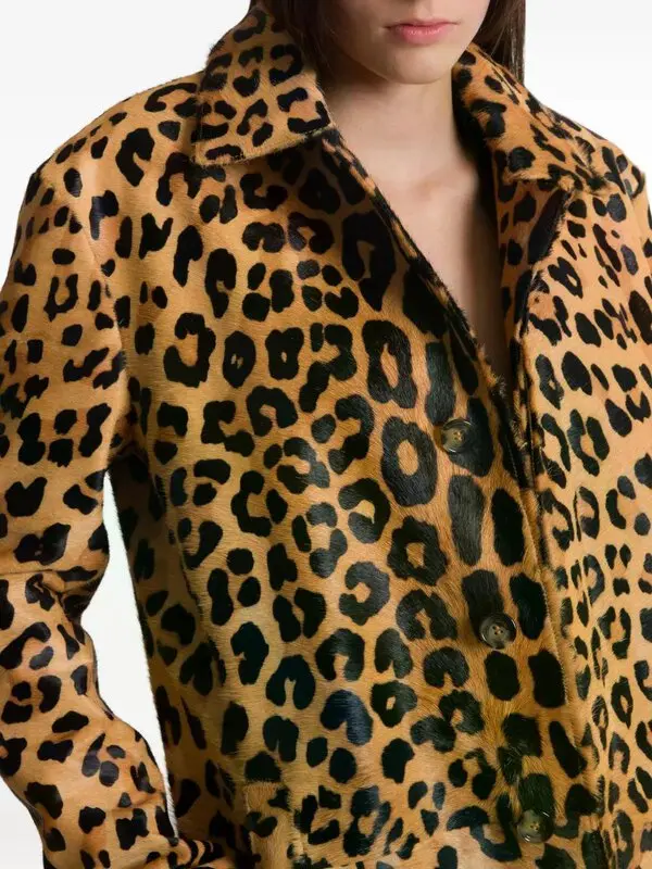 Alberta Ferretti Leopard Print Coat