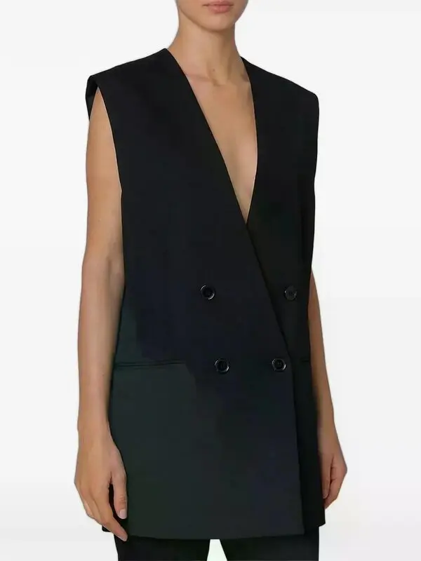 Alberta Ferretti V-neck Double-breasted Jacket - Black