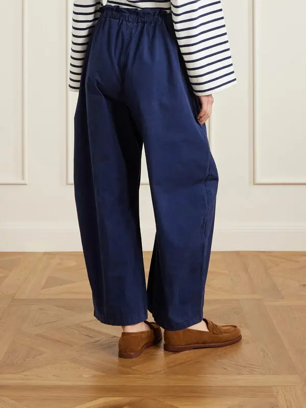 Polo Ralph Lauren Cotton Wide-leg Pants - Navy