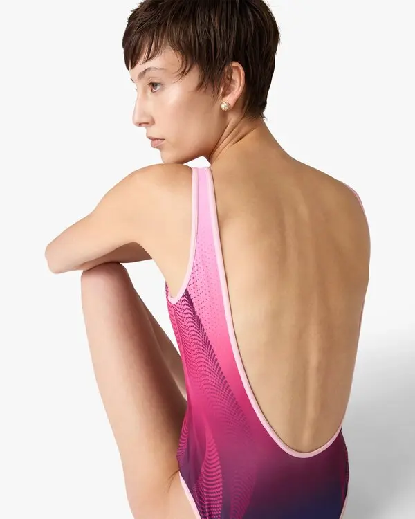 Casablanca Aubergine Gradient Swimsuit - Pink