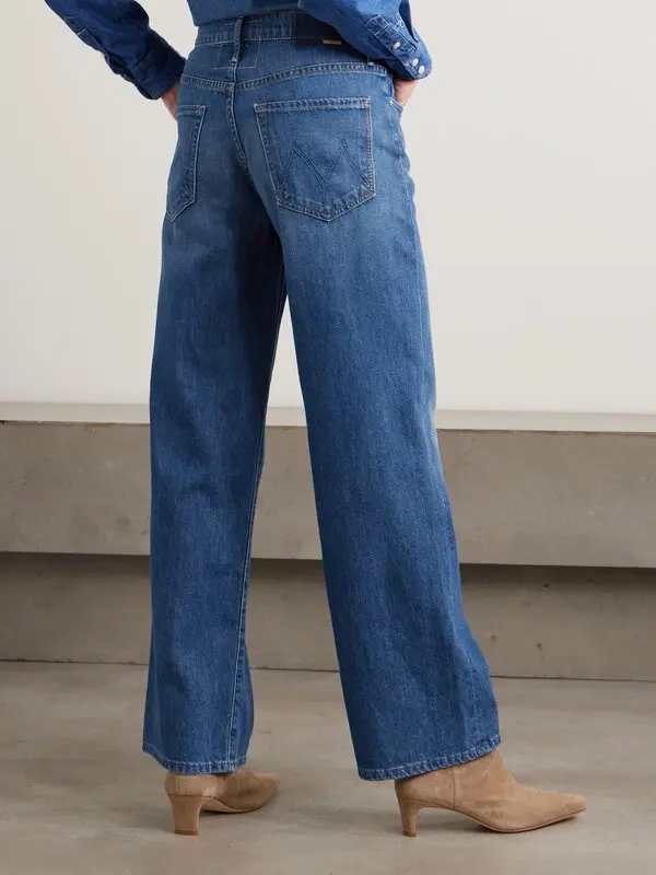 MOTHER The Maven Skimp Mid-rise Straight-leg Jeans - Blue