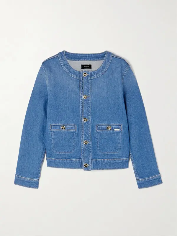 MOTHER The Stashed Picky Denim Jacket - Blue