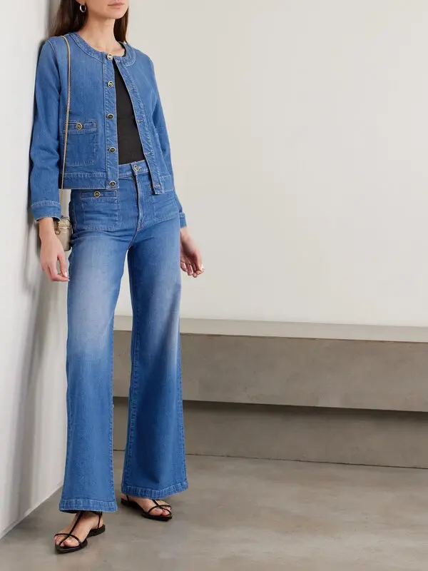 MOTHER The Stashed Picky Denim Jacket - Blue