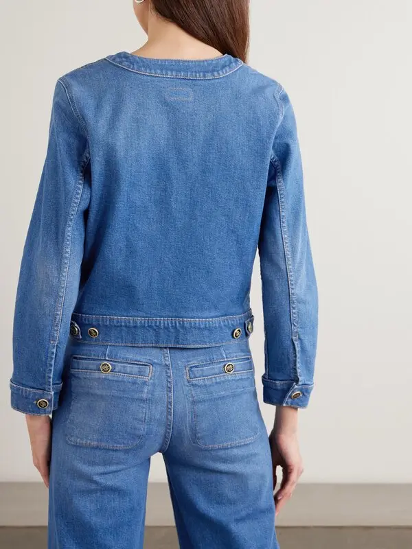 MOTHER The Stashed Picky Denim Jacket - Blue