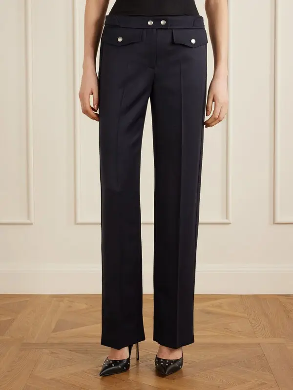 Alexander McQueen Bumster Wool Straight-leg Pants