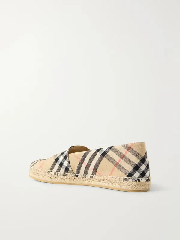 Burberry Check Espadrilles - Neutrals