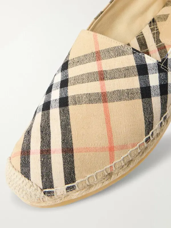 Burberry Check Espadrilles - Neutrals
