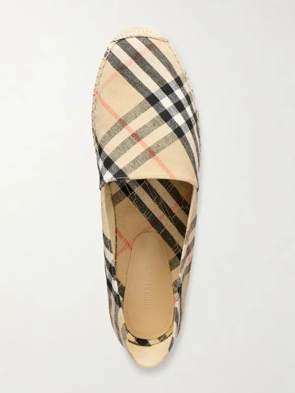 Burberry Check Espadrilles - Neutrals