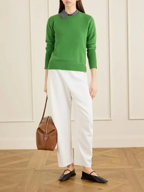 LA LIGNE Solid Lean Lines Cashmere Sweater