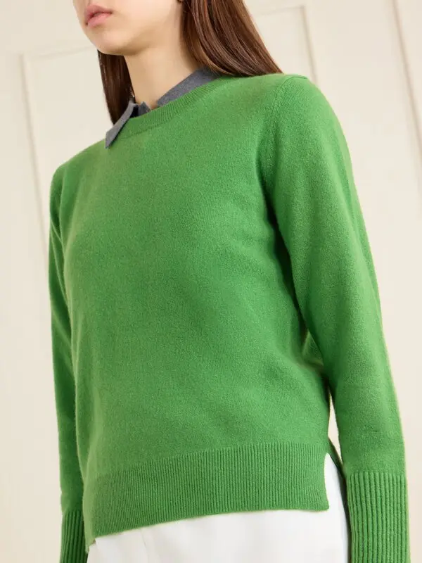 LA LIGNE Solid Lean Lines Cashmere Sweater