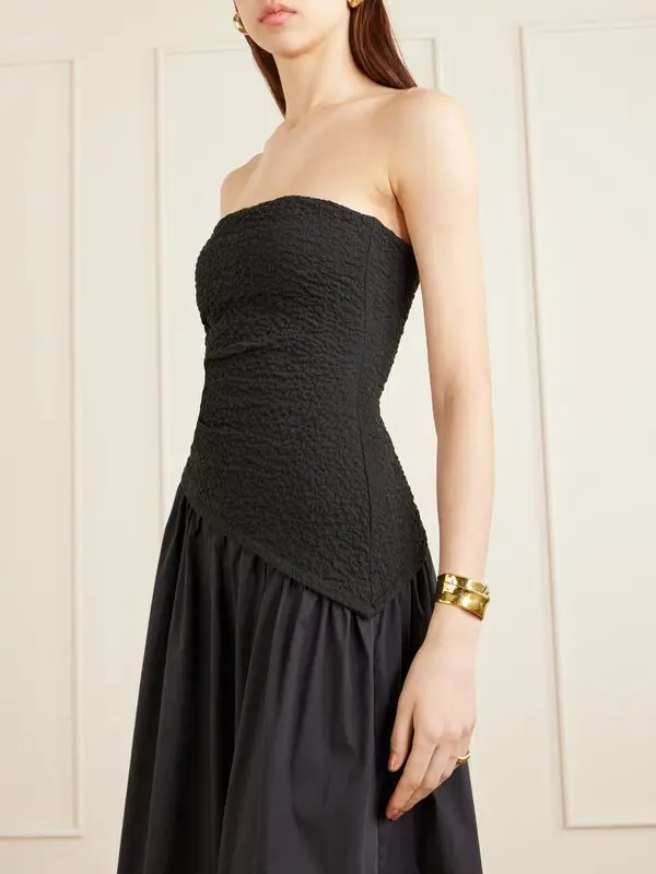 Staud Cotton Nia Midi Dress - Black