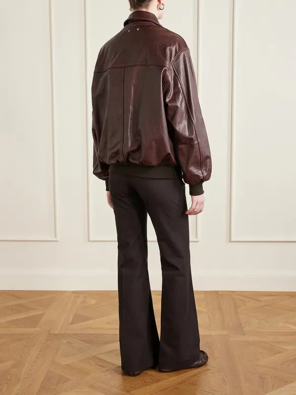 SSSTEIN Leather Bomber Jacket