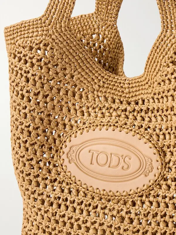 TOD'S Woven Raffia Tote Bag