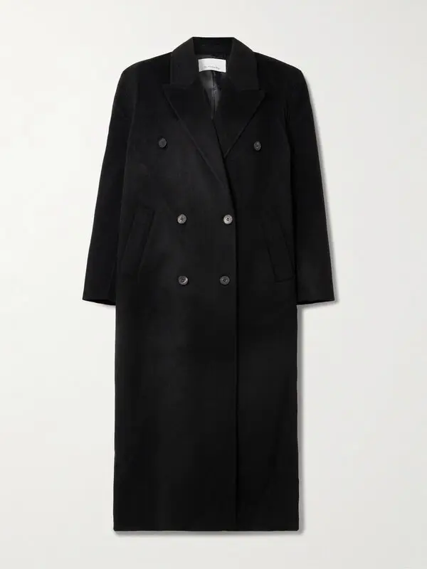 THE FRANKIE SHOP Gaia Oversized Wool-blend Coat - Black