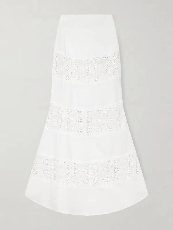 DESTREE Noemi Embroidered Cotton Skirt