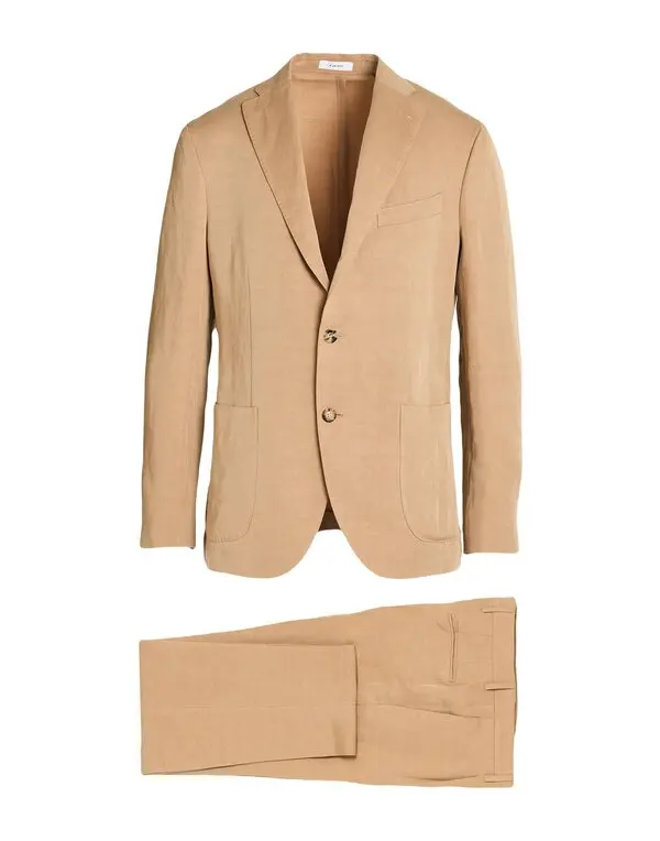 Boglioli Suit Size Lyocell, Linen - Camel