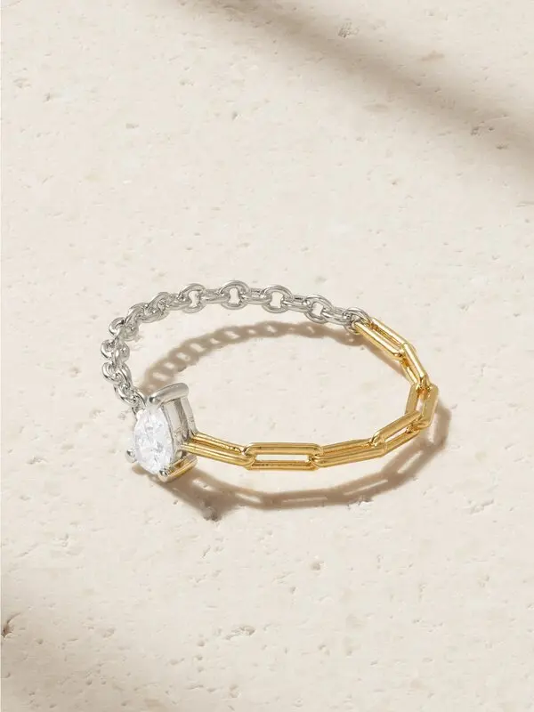 Yvonne Léon Alliance 18-karat White And Yellow Diamond Ring - Gold