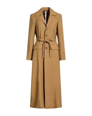 MAISON MARGIELA Overcoat & Trench Coat Camel Size Virgin Wool - Beige