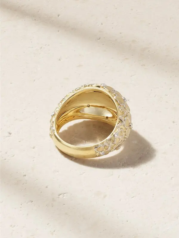 Yvonne Léon 9-karat Yellow And White Diamond Ring