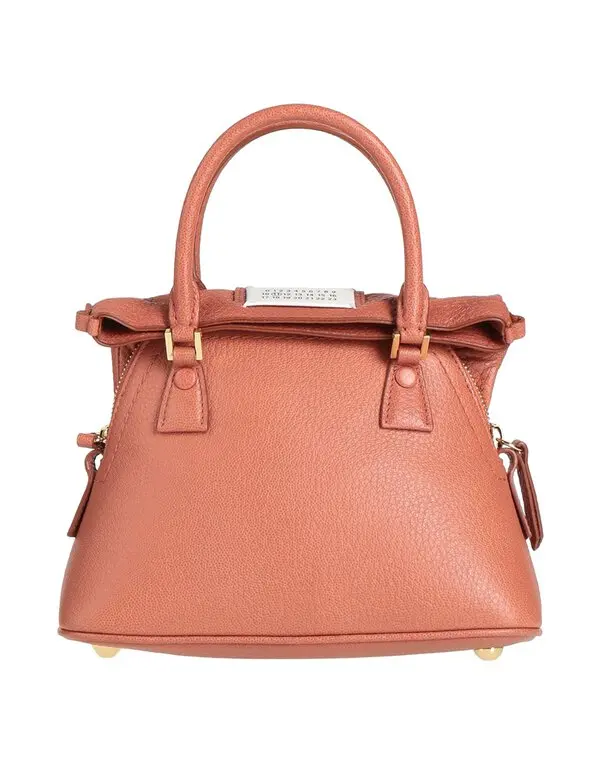 MAISON MARGIELA Pebbled Leather Tote Handbag - Pink