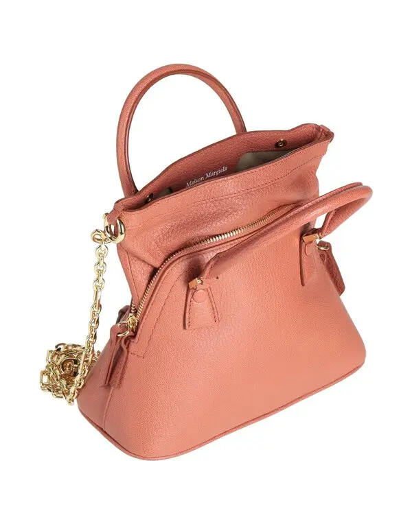 MAISON MARGIELA Pebbled Leather Tote Handbag - Pink