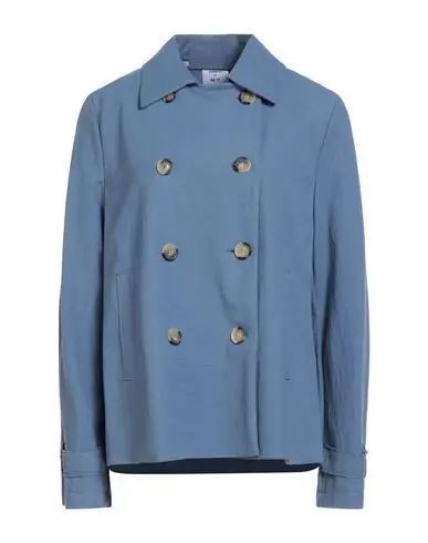 Harris Wharf London Woven Double-breasted Jacket - Blue