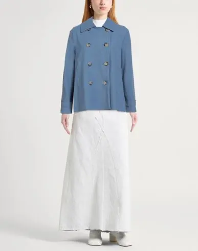 Harris Wharf London Woven Double-breasted Jacket - Blue