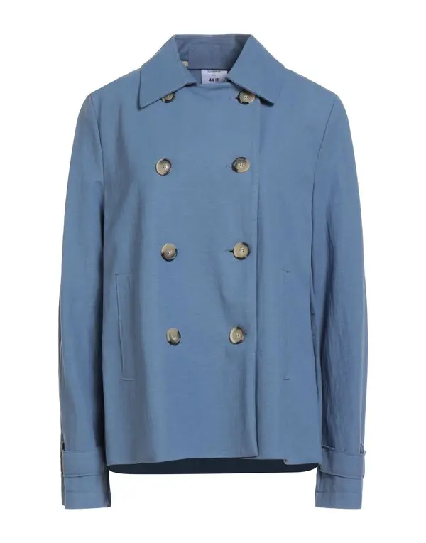 Harris Wharf London Woven Double-breasted Jacket - Blue