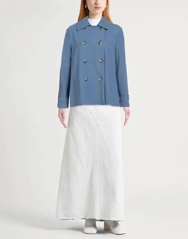 Harris Wharf London Woven Double-breasted Jacket - Blue