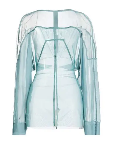 Rick Owens Tulle Square Neck Long Sleeve Top - Blue