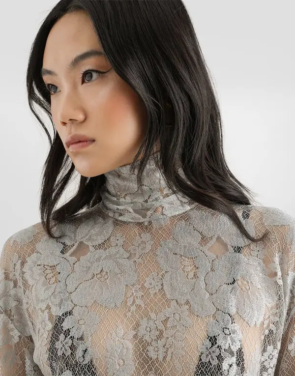 Dolce & Gabbana Chantilly Lace Blouse - Green