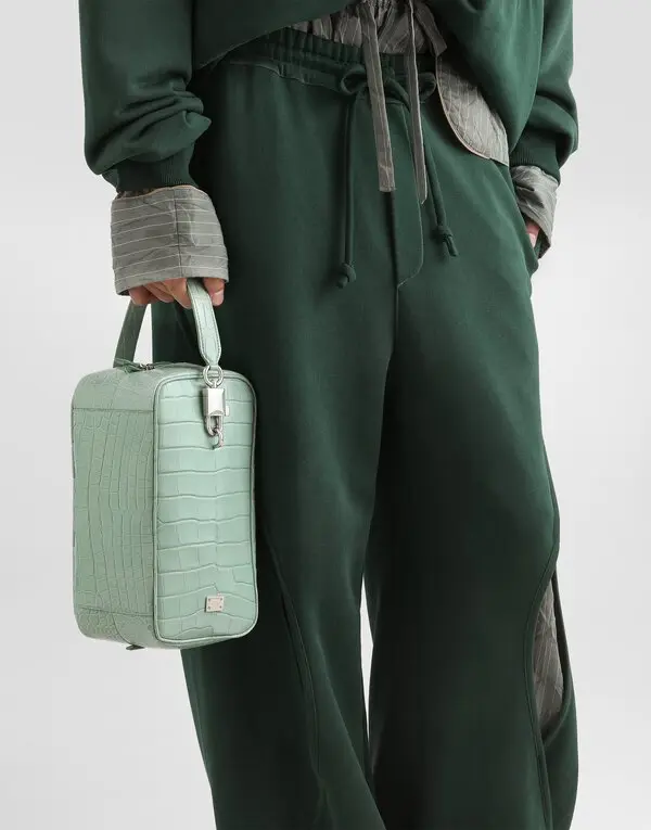 Dolce & Gabbana Lock Polished Alligator Handbag - Multicolor