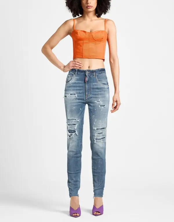 Dsquared2 Tapered Jeans In Cotton Blend
