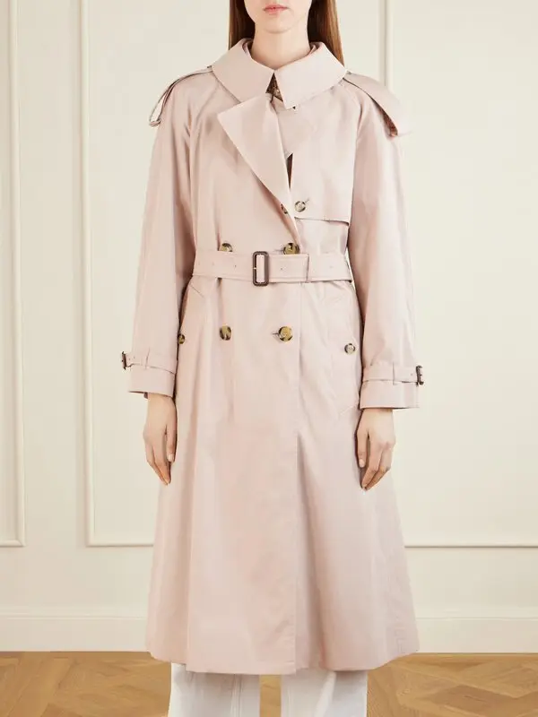 Burberry Fitzrovia Double-breasted Cotton-gabardine Trench Coat - Pink