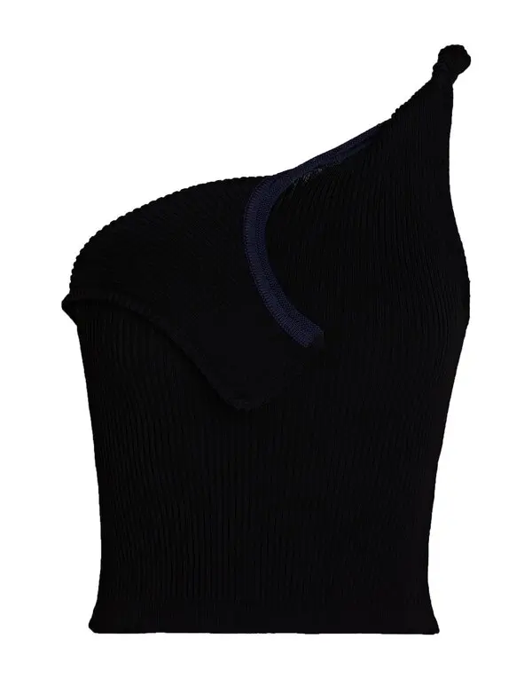 Jacquemus One-shoulder Ribbed Knit Top