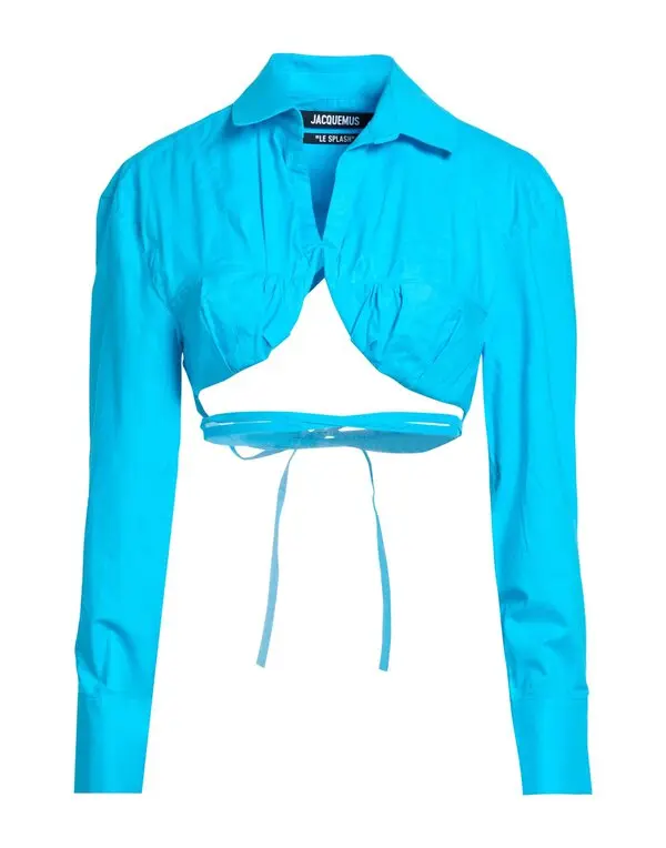Jacquemus Le Splash Cropped Poplin Shirt