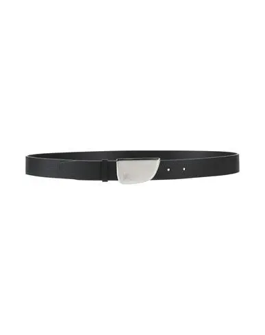 Burberry Pebbled Leather Belt - Black