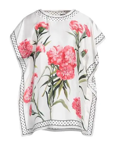 Dolce & Gabbana Floral Print Silk Top - White