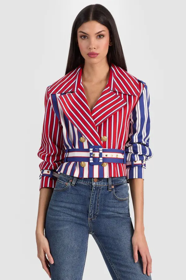 Alice + Olivia Cropped Trench Coat