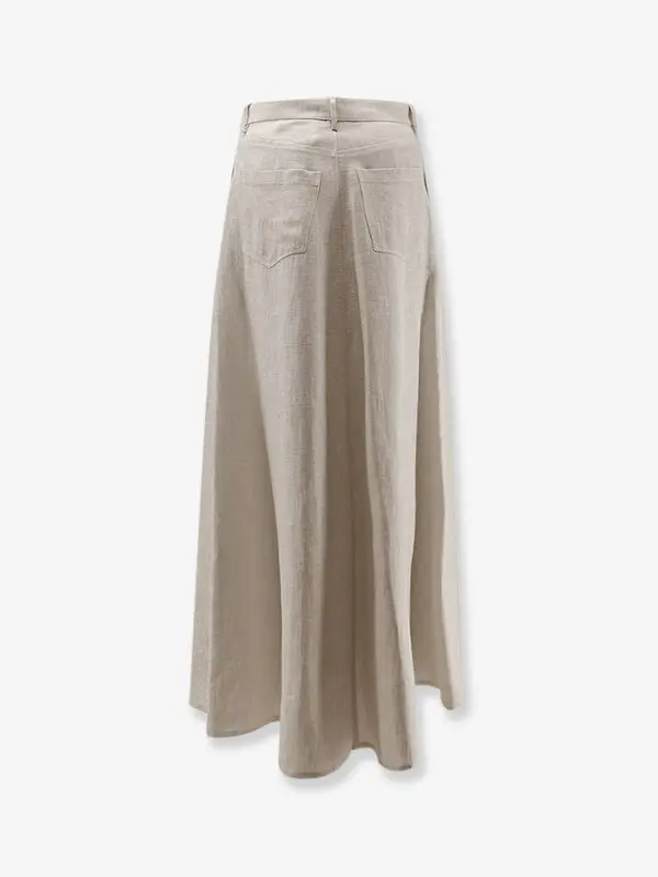 ALYSI Flared Linen Skirt
